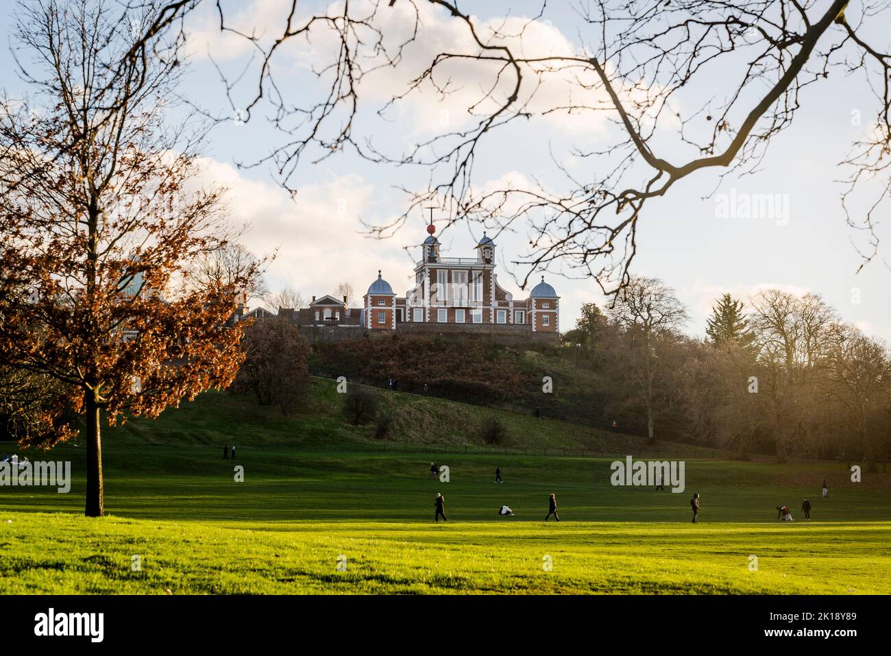 Greenwich Park and a view of Flamsteed House which is the original ...