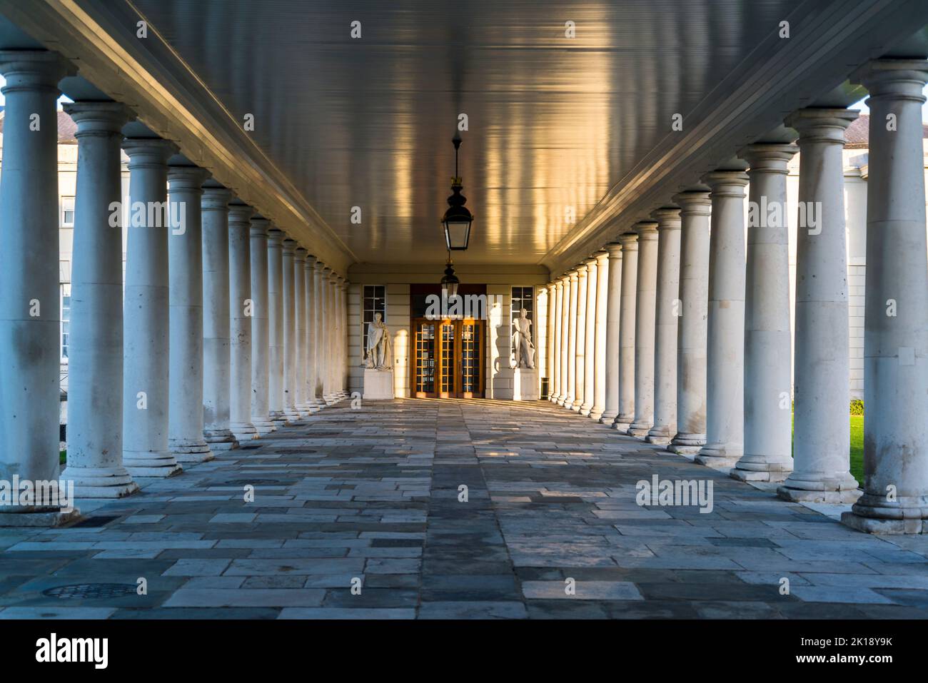 Colonnade of The Queen's House that was added in 1807 to connect then ...