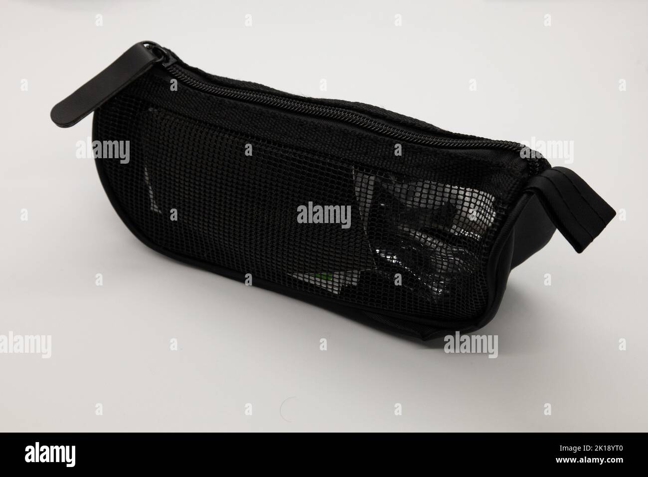 Black pencil case isolated on white background Stock Photo - Alamy