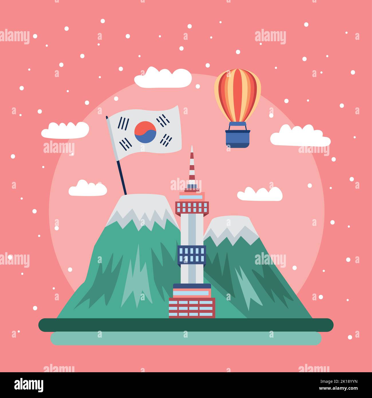 N seoul tower, seoul Stock Vector Images - Alamy