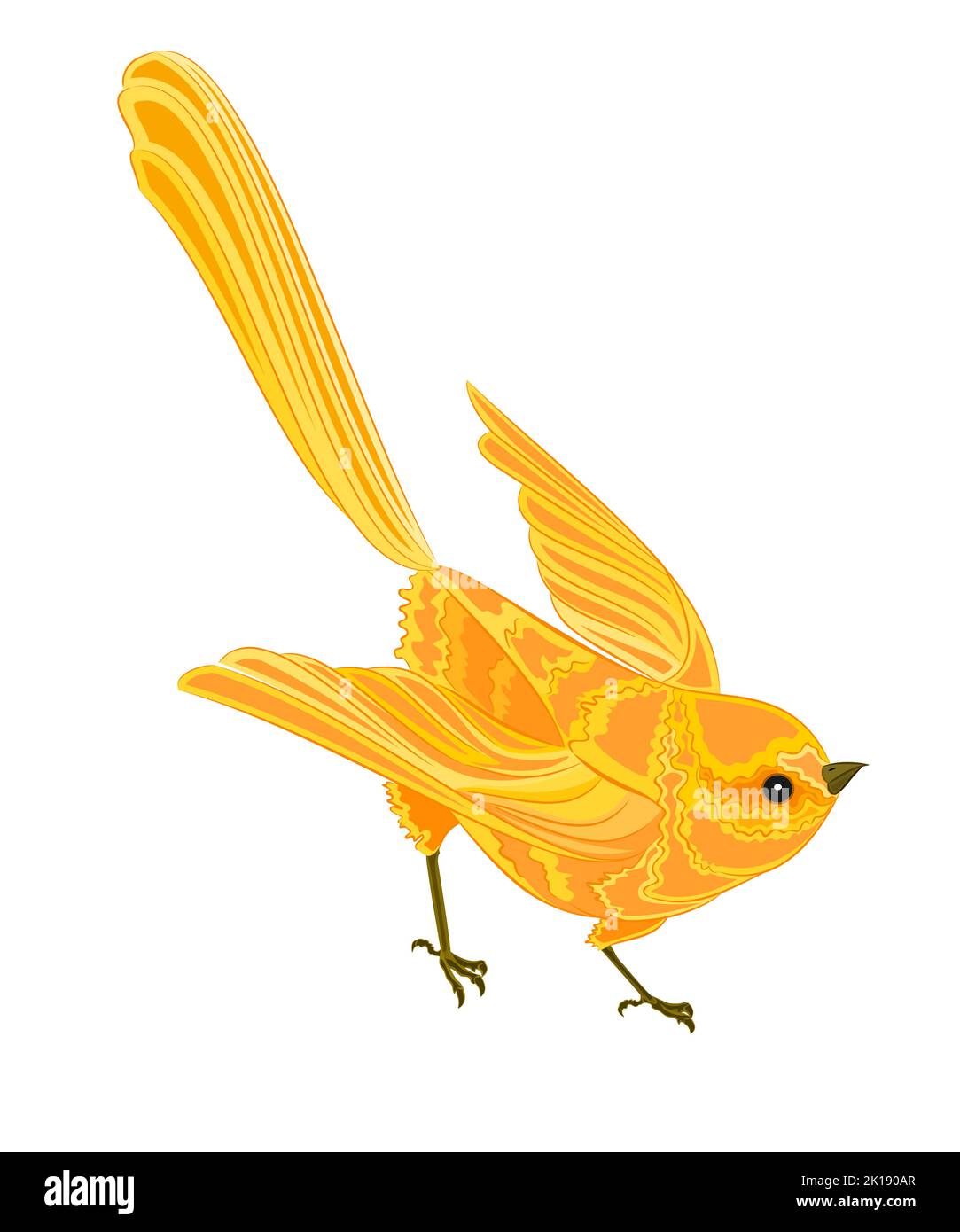 Gold bird in flight vector illustration Stock Vector Image & Art - Alamy