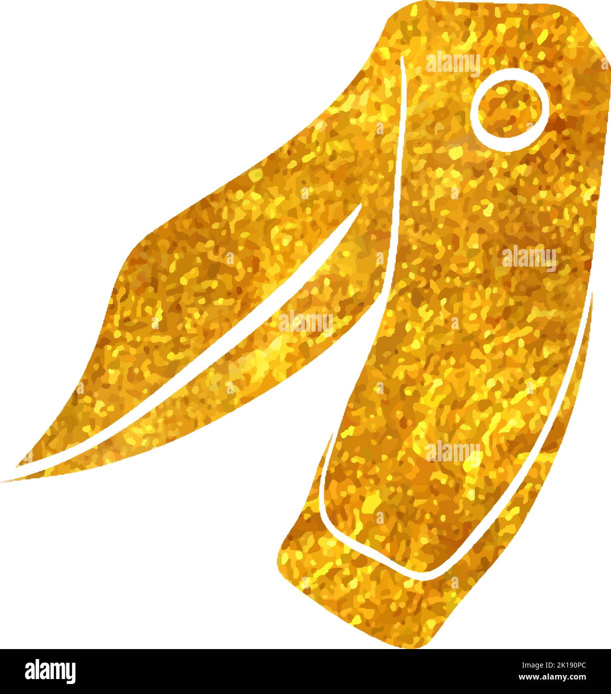 Hand drawn Knife icon in gold foil texture vector illustration Stock Vector Image & Art - Alamy