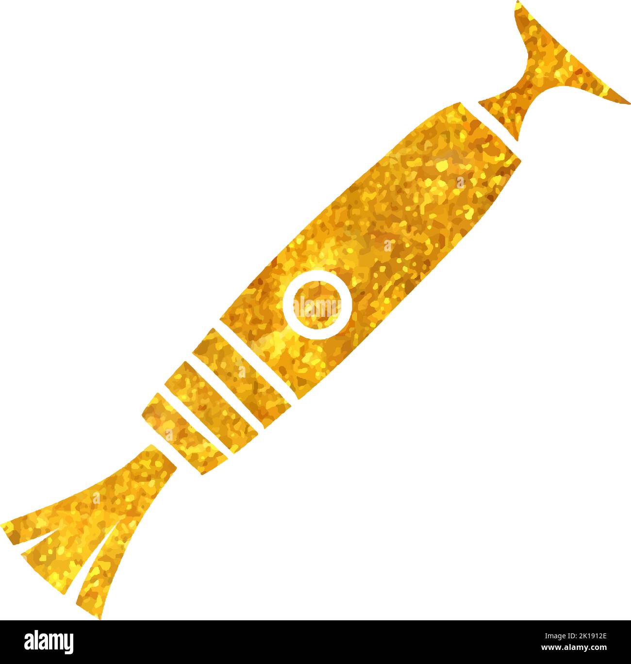 Hand drawn Camera lens cleaner icon in gold foil texture vector ...