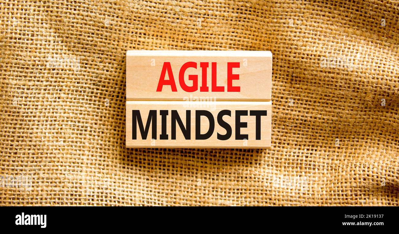 Agile Mindset Symbol Concept Words Agile Mindset On Wooden Blocks