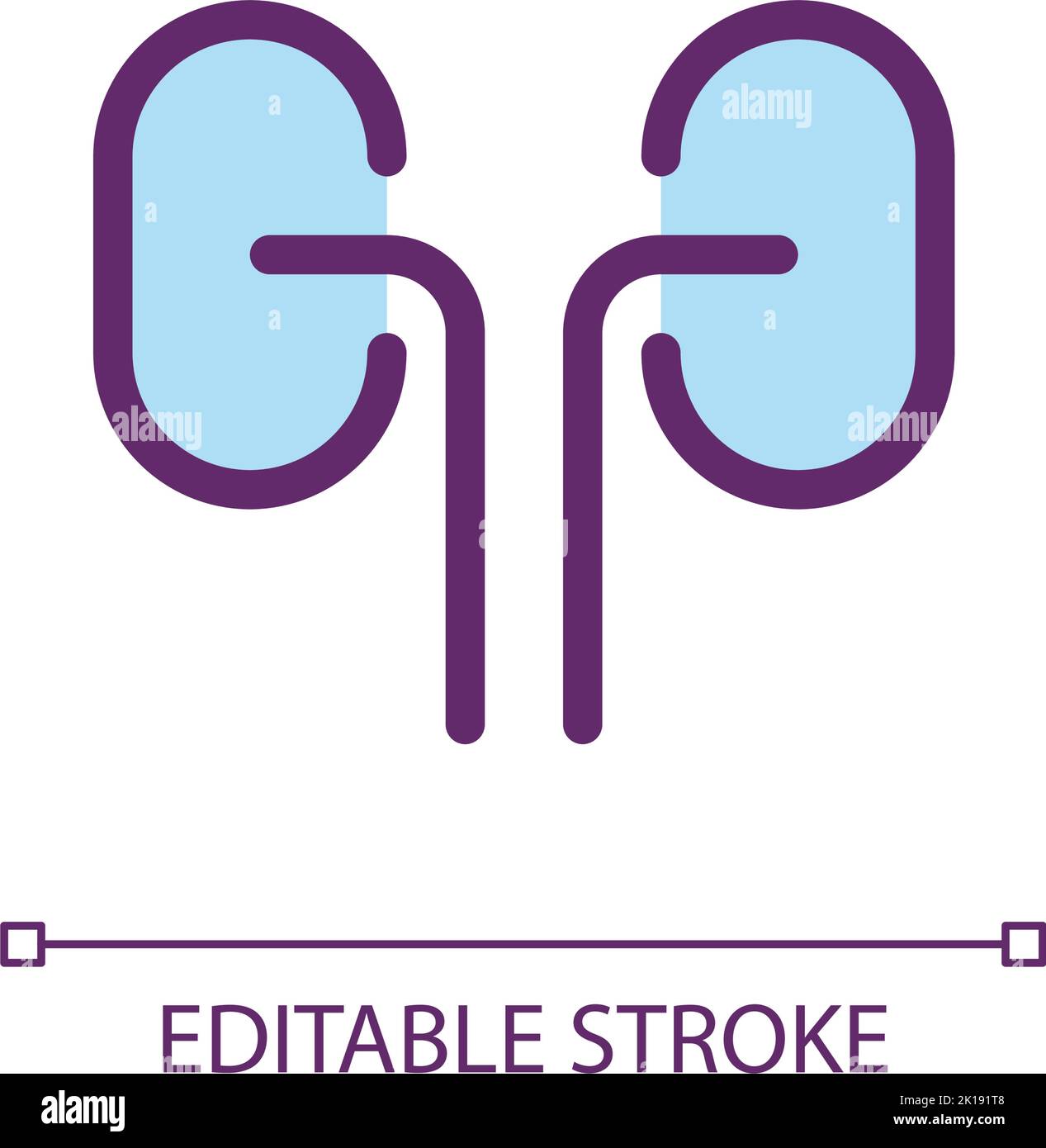 Kidneys pixel perfect RGB color ui icon Stock Vector Image & Art - Alamy