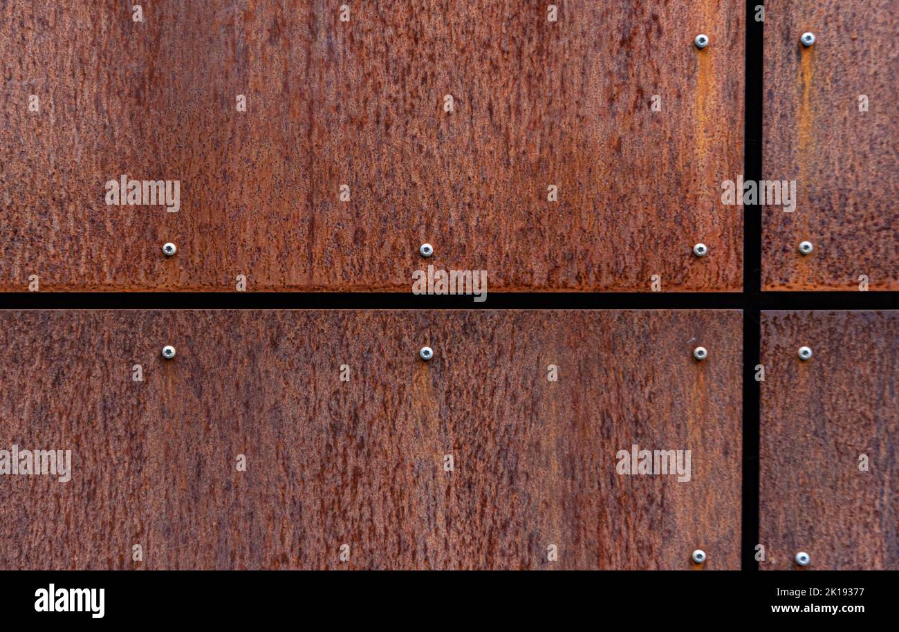 Rusty ore sheet. Metal industrial background. Rusty metal plate texture ...