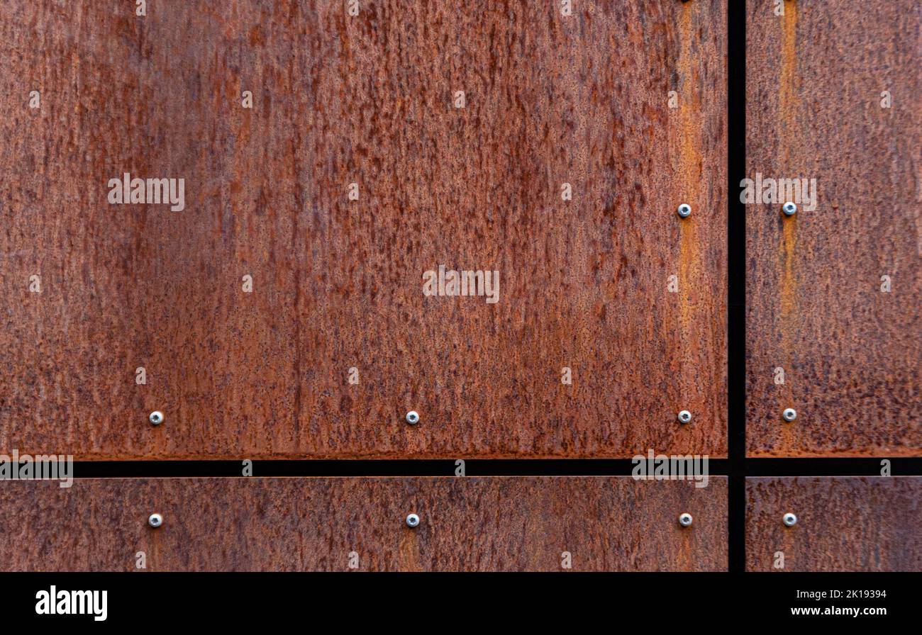 Rusty ore sheet. Metal industrial background. Rusty metal plate texture ...