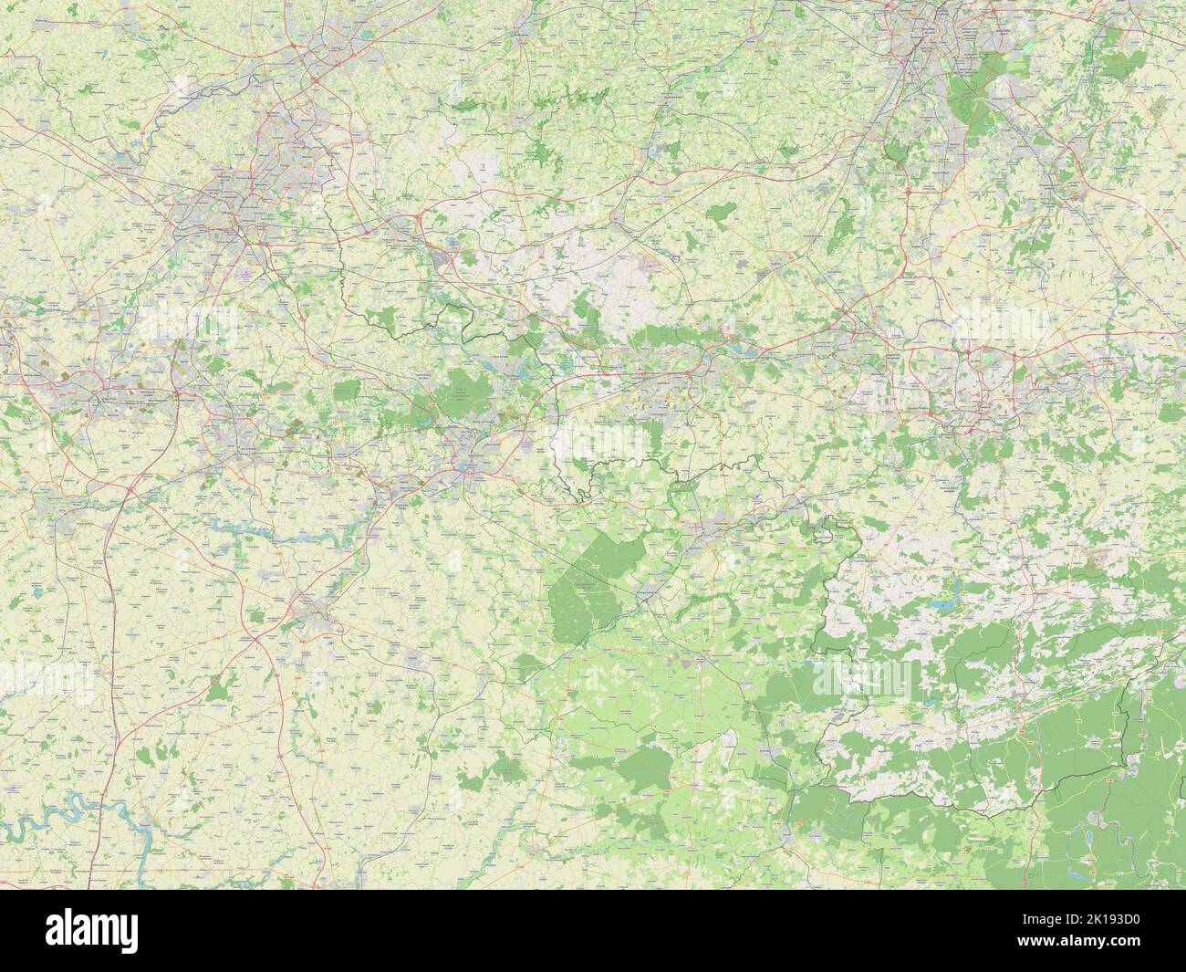 Hainaut, province of Belgium. Open Street Map Stock Photo - Alamy