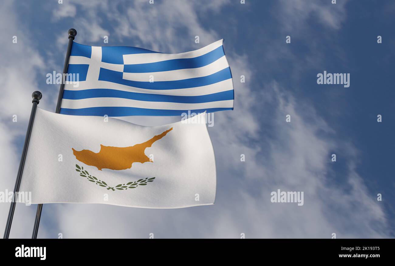 Flag greece vs flag cyprus hi-res stock photography and images - Alamy