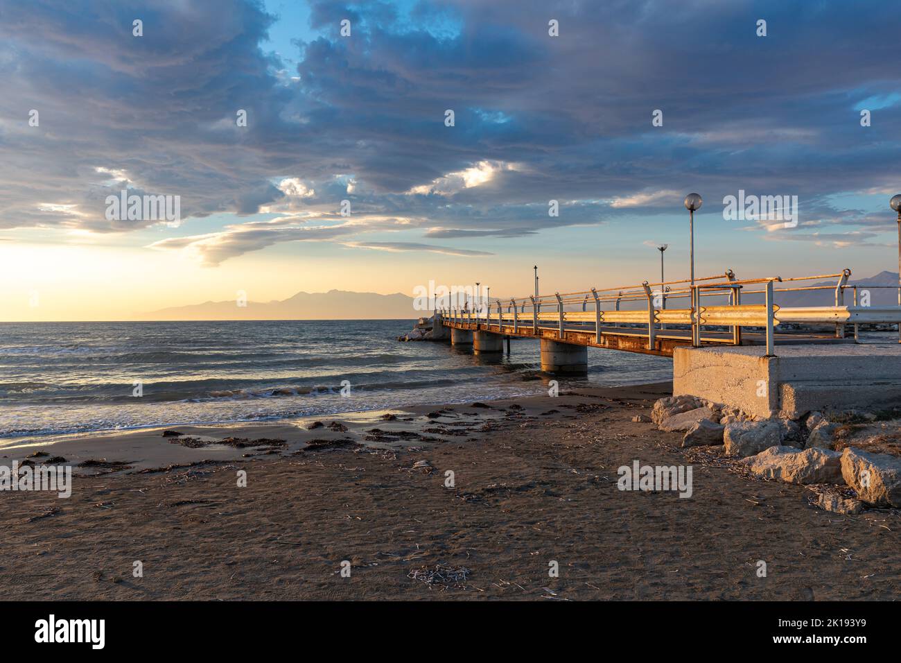 On the seafront of Roda, Corfu, Greece Stock Photo - Alamy