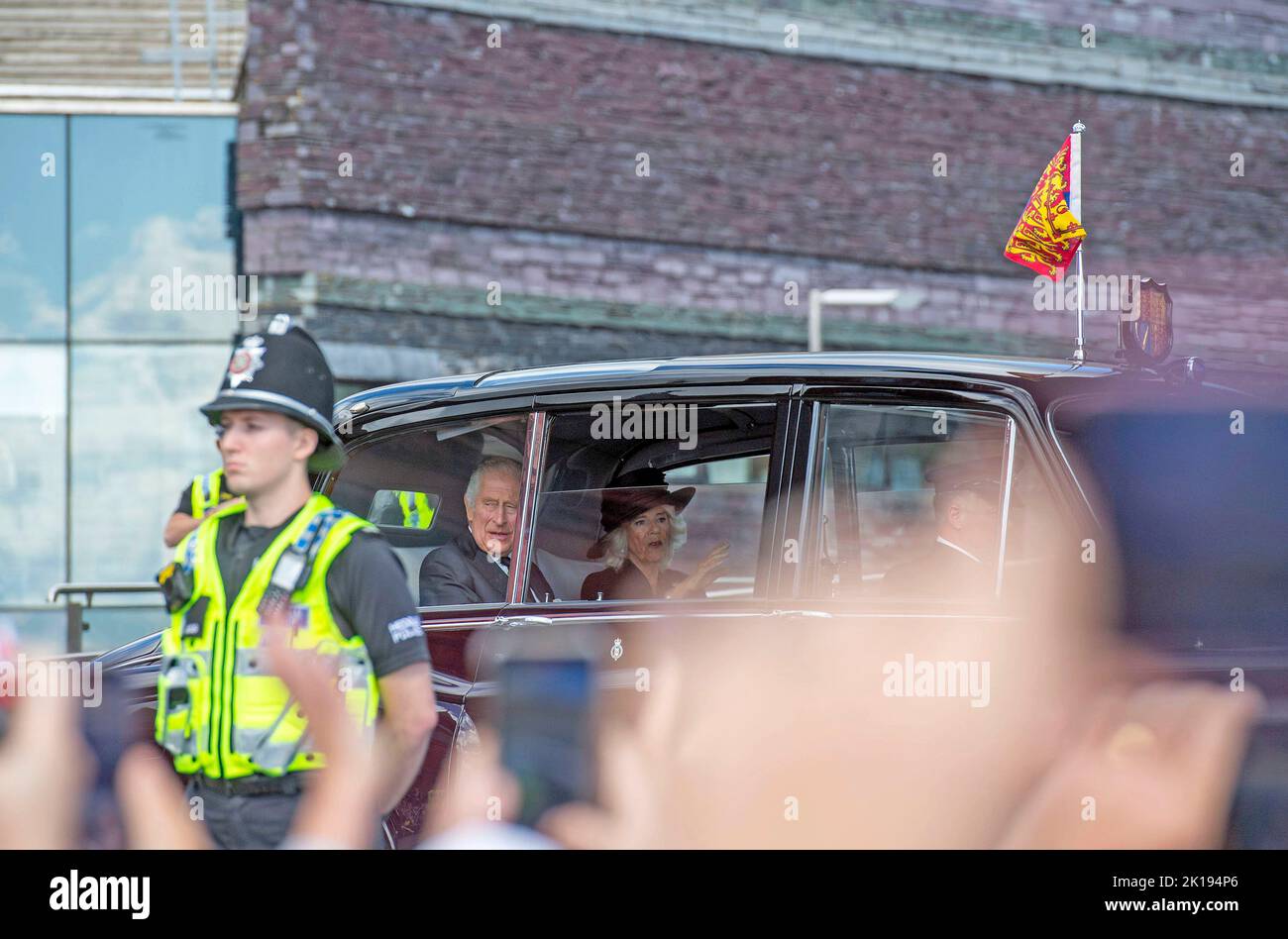 Cardiff, UK. 16th Sep, 2022. King Charles III and Camilla, Queen ...