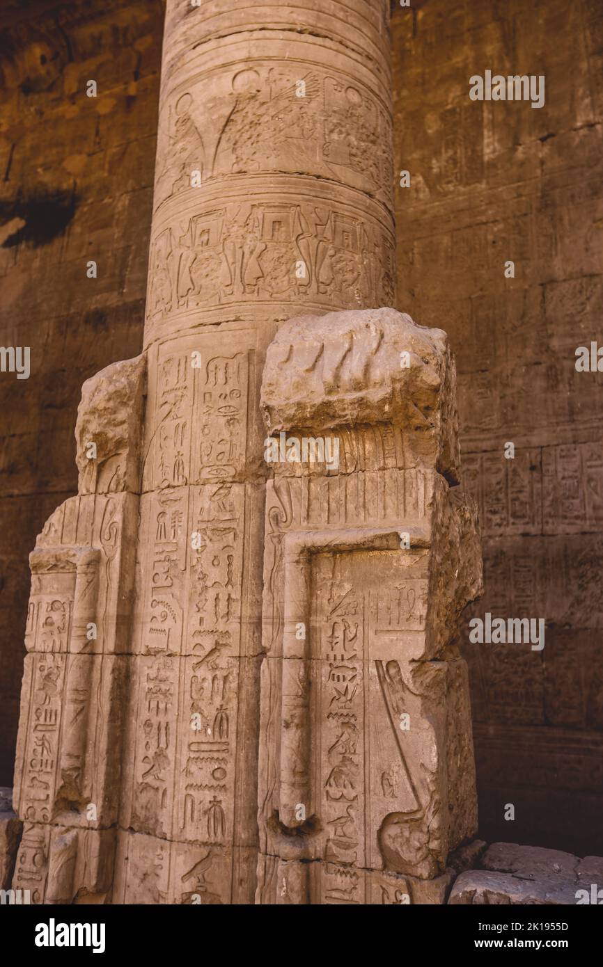 Picture of an Ancient Egyptian Drawings on the Walls of the Temple of ...