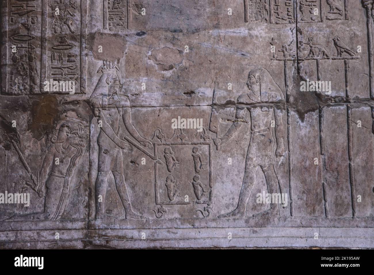 Picture of an Ancient Egyptian Drawings on the Walls of the Temple of ...