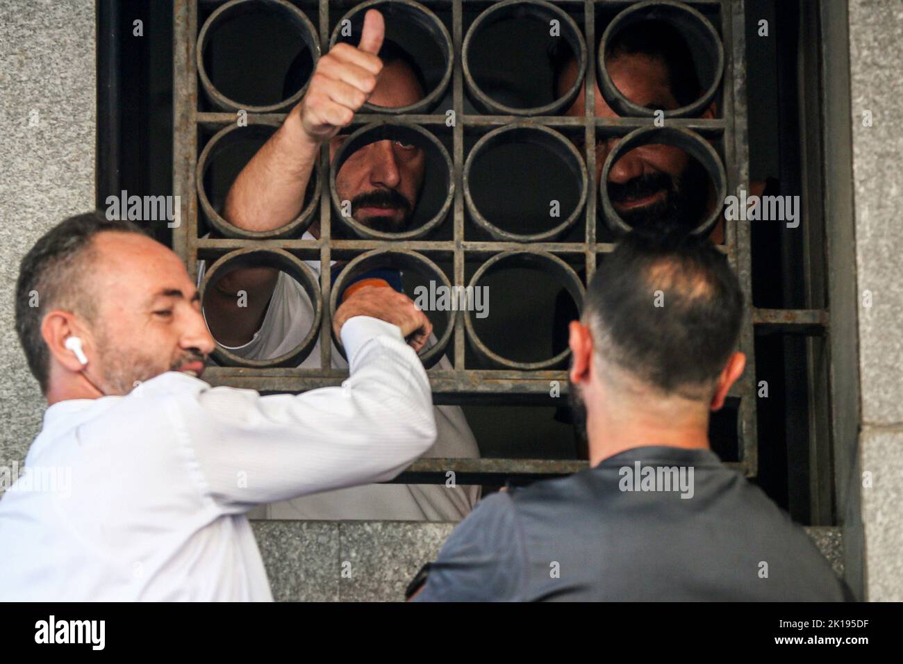 Beirut, Lebanon. 16th Sep, 2022. Lebanese depositor Abed Soubra, who ...