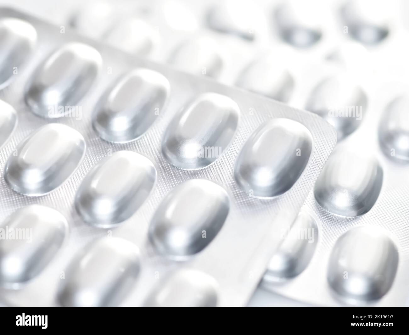 Silver blisters contain medicine pills Stock Photo - Alamy