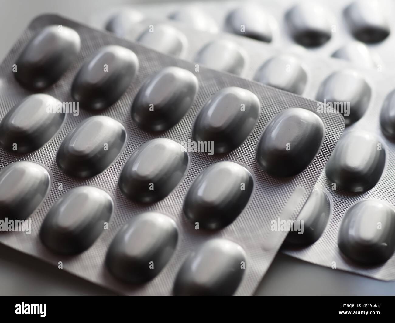Silver blisters contain medicine pills Stock Photo - Alamy