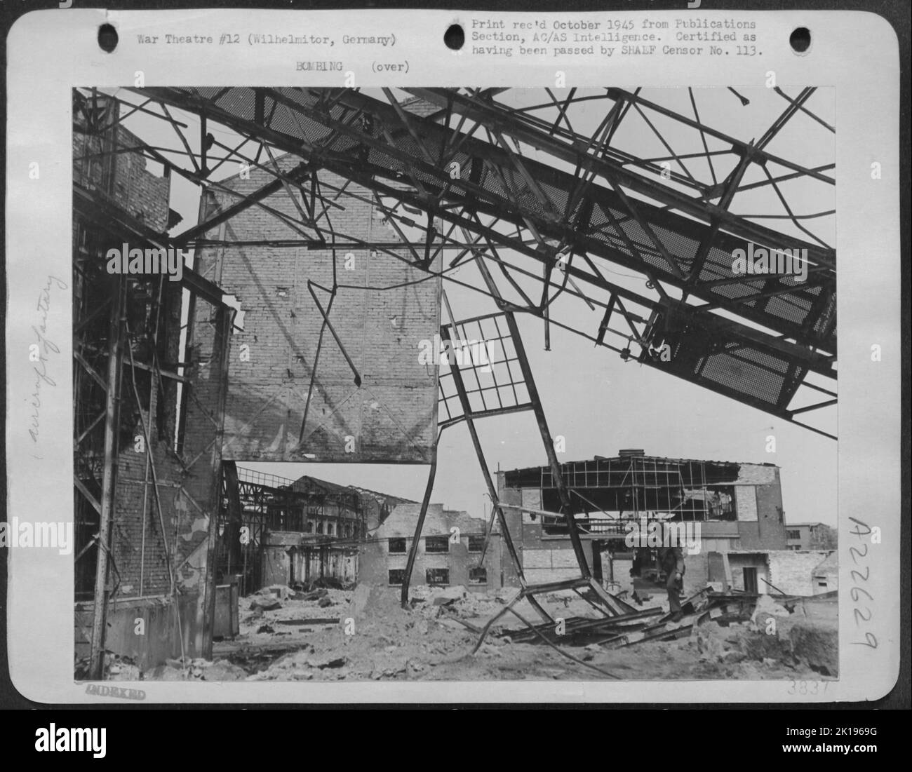 Part Of One Wall Is Rakishly Left Standing By The Framework Of The ...