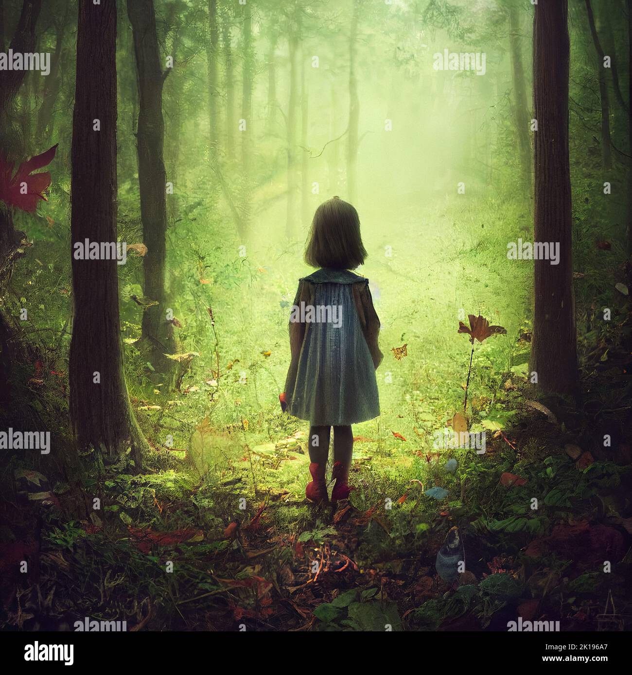 Lost Hurt Girl In Forest