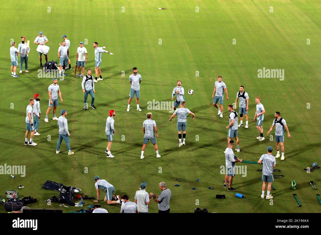 Pakistan. 16th Sep, 2022. England Cricket Team Players are warming up ...