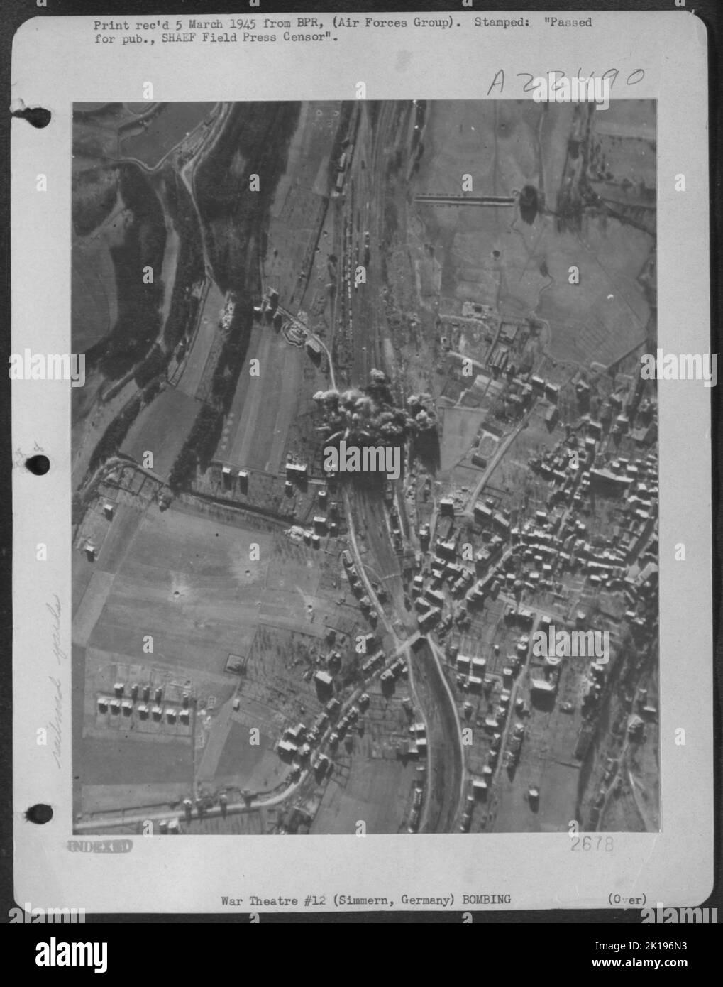 The Center Of The Railroad Yards At Simmern, Germany, Blanketed By ...