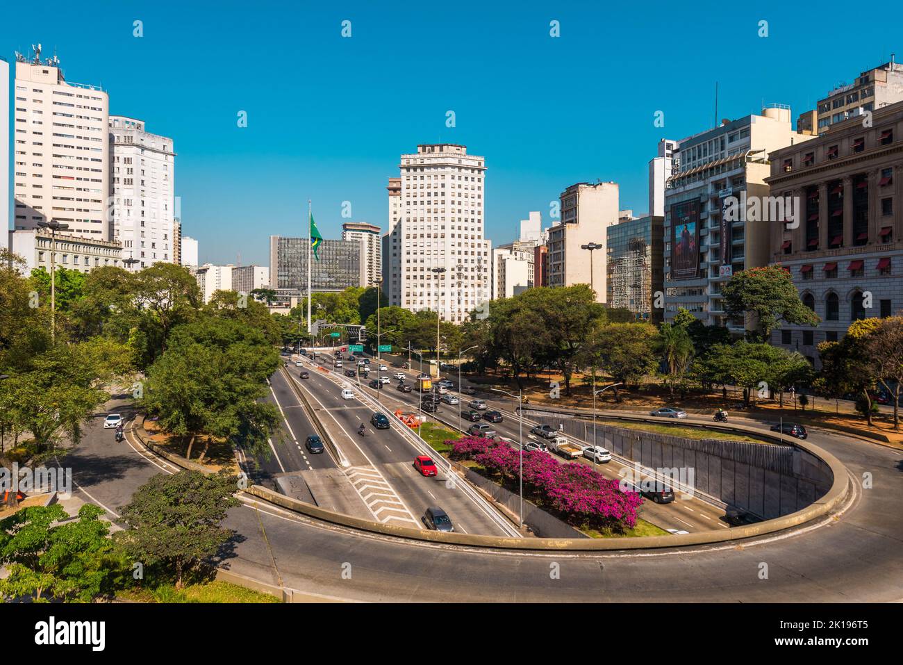 View of Anhangabau Valley in Sao Paulo City, Brazil Stock Photo - Alamy