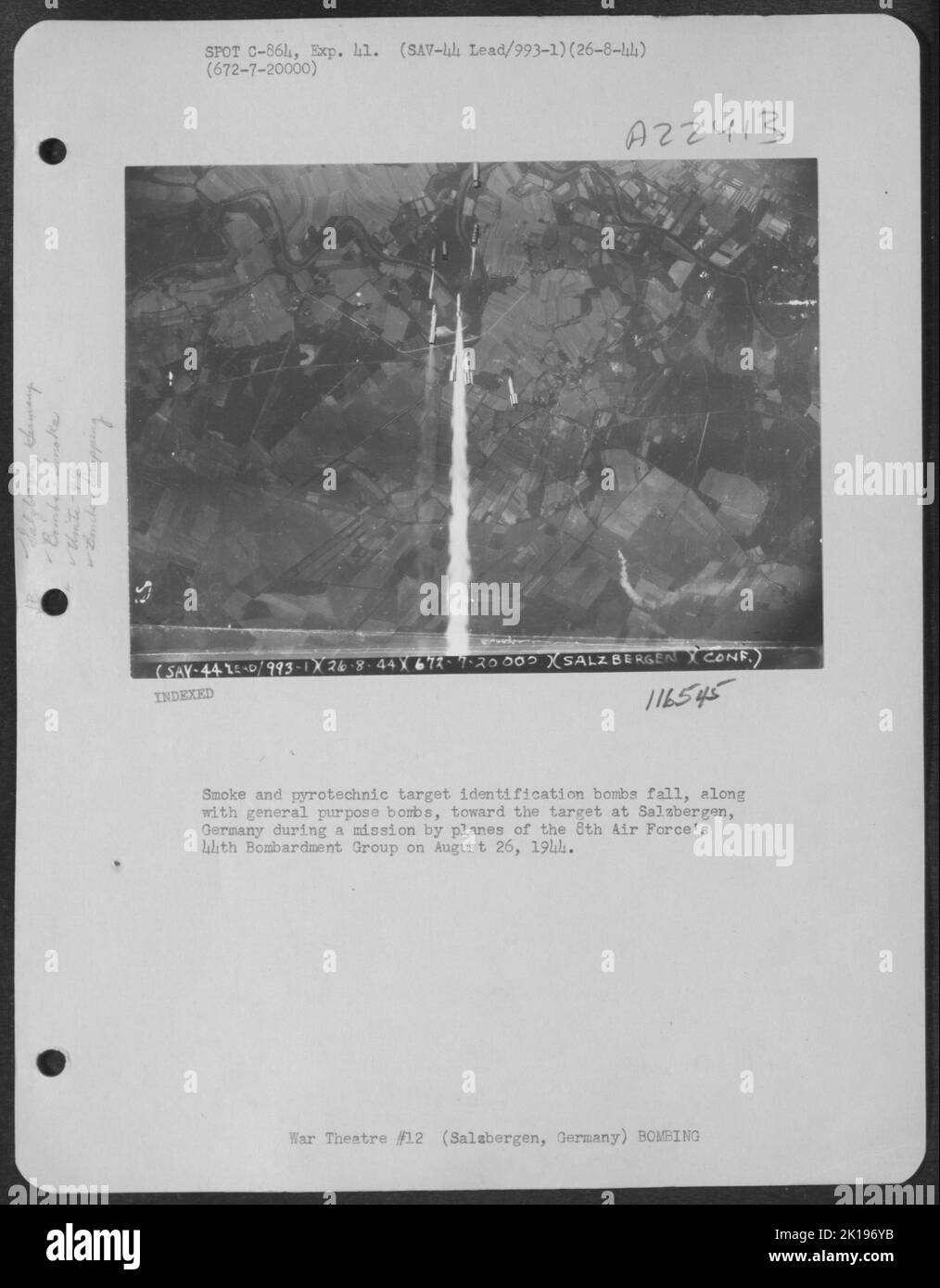 Smoke And Pyrotechnic Target Identification Bombs Fall, Along With ...