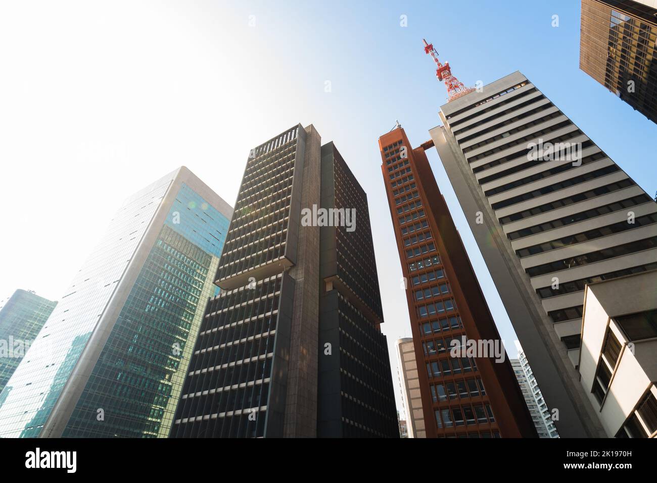 Modern Architecture Office Buildings in Paulista Avenue in Sao Paulo ...