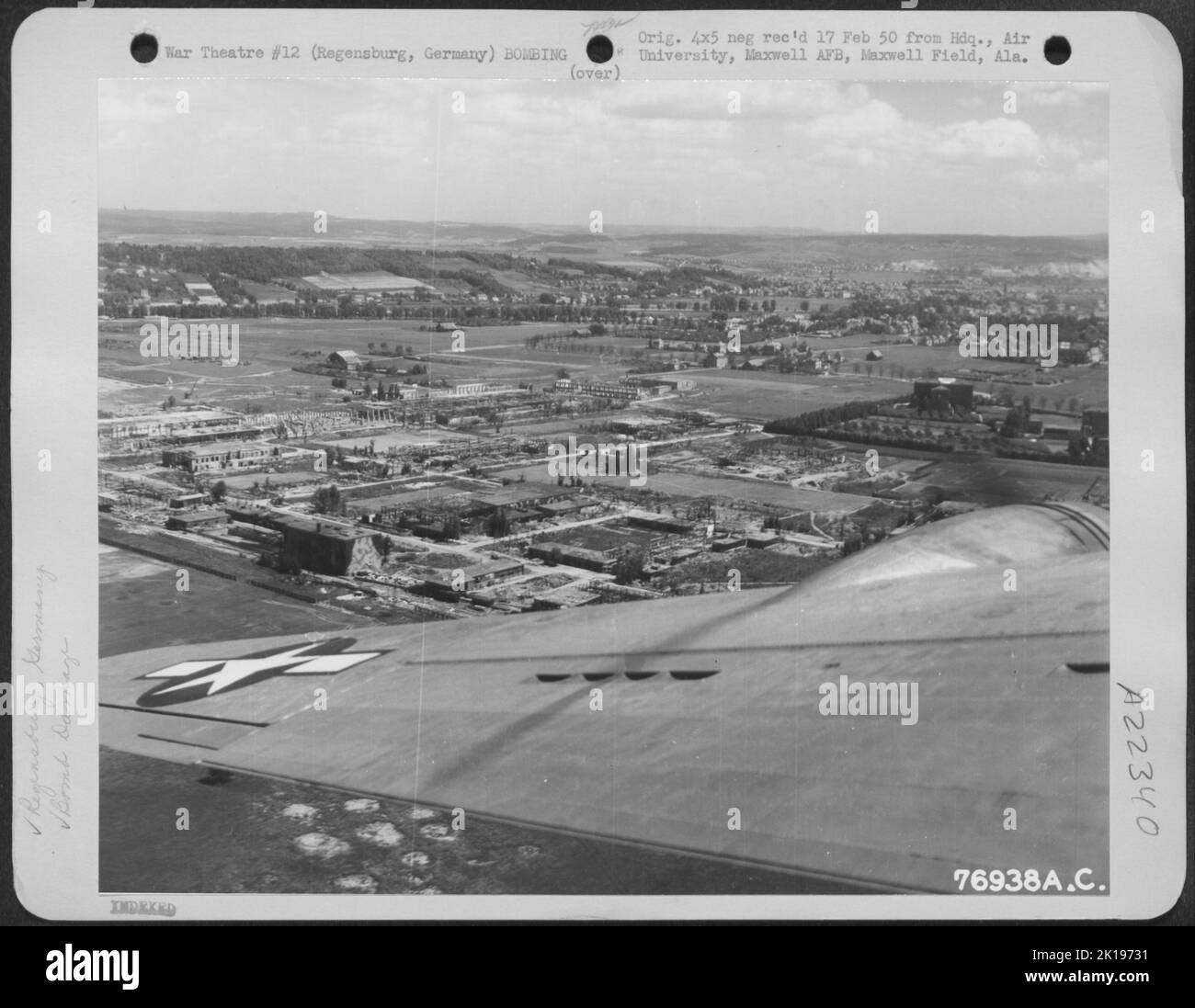 Aerial View Of Regensburg Prufenning Aircraft Factory At Regensburg ...