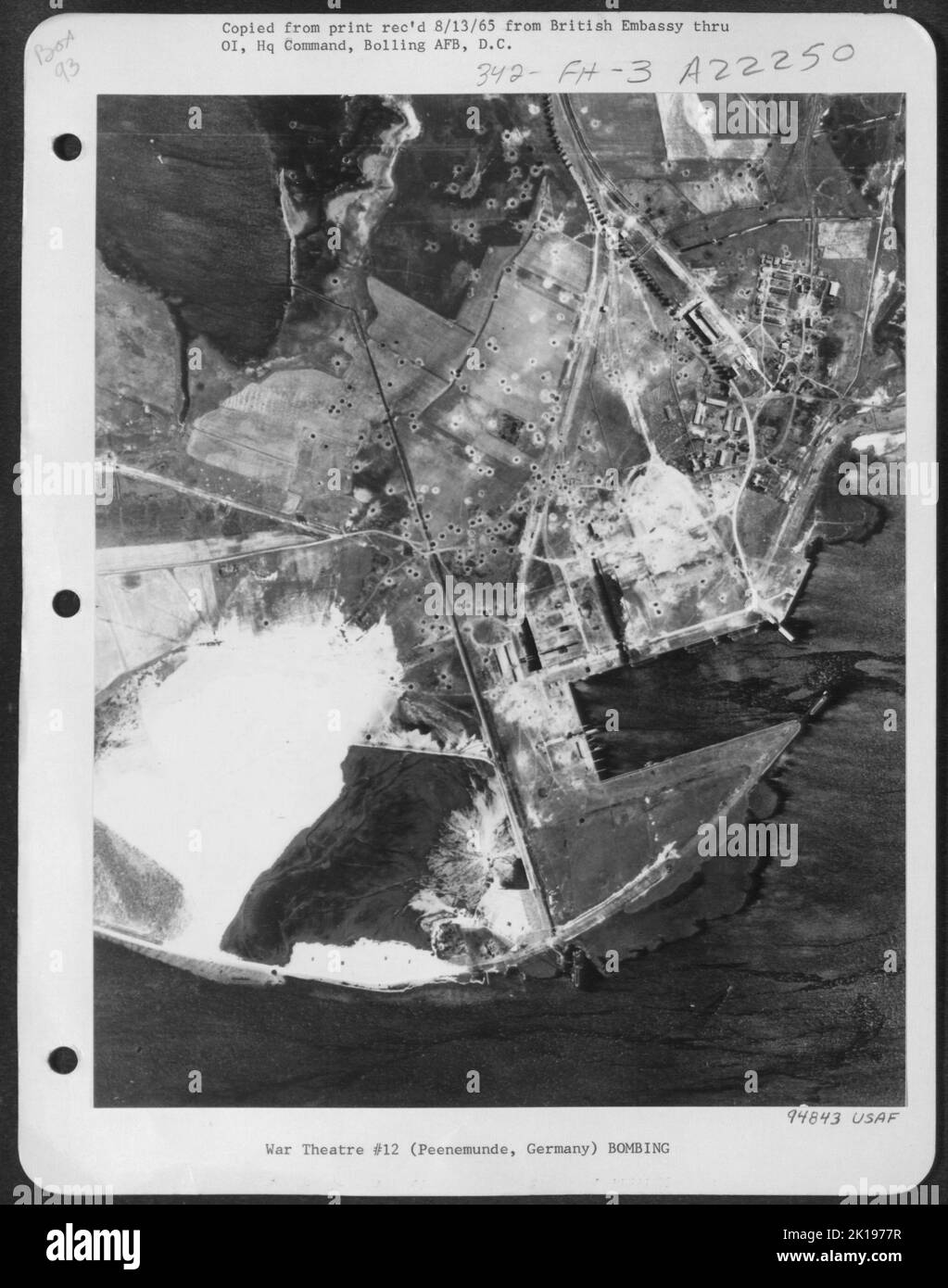 Bomb Damage Inflicted On The Rocket Fuel Plant At Peenemunde, Germany ...