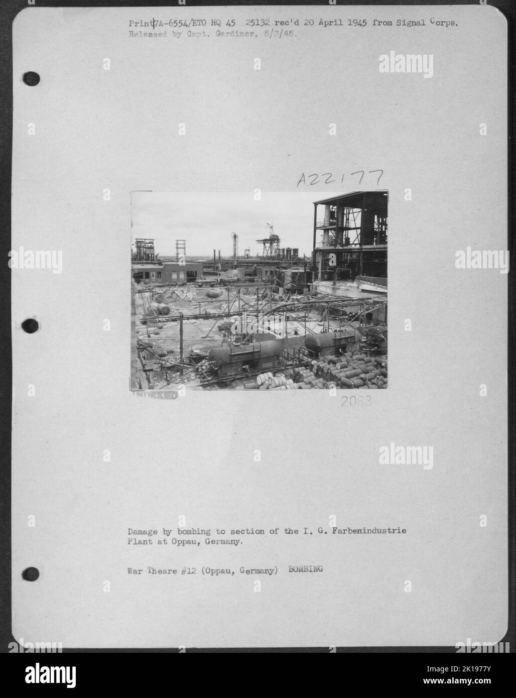 Damage By Bombing To Section Of The I.G. Farbenindustrie Plant At Oppau ...