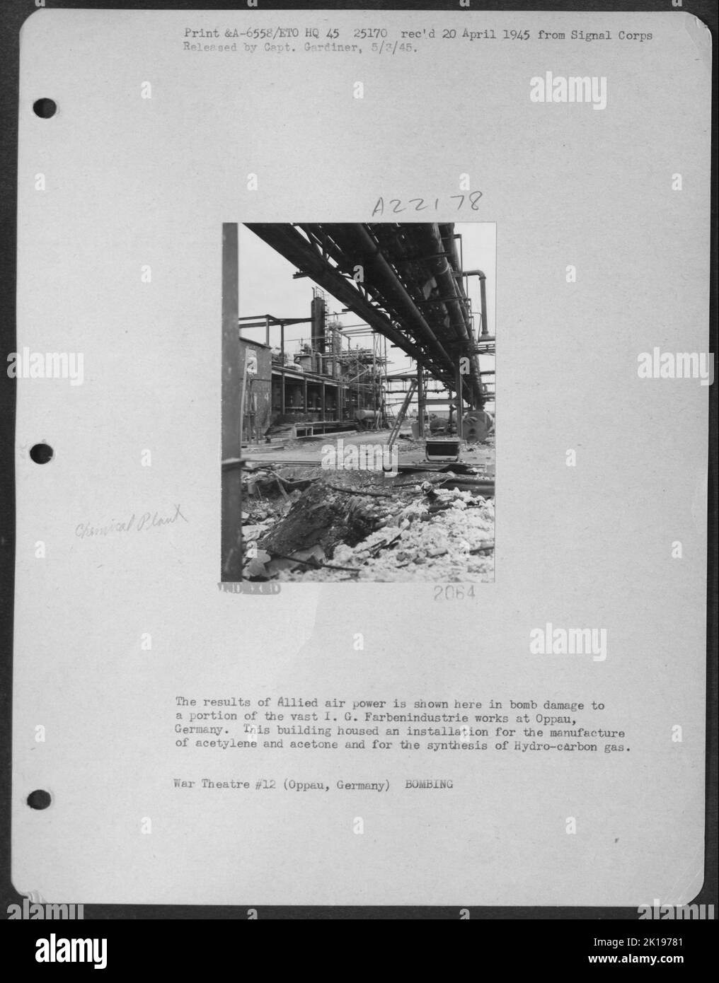 The Results Of Allied Air Power Is Shown Here In Bomb Damage To A ...