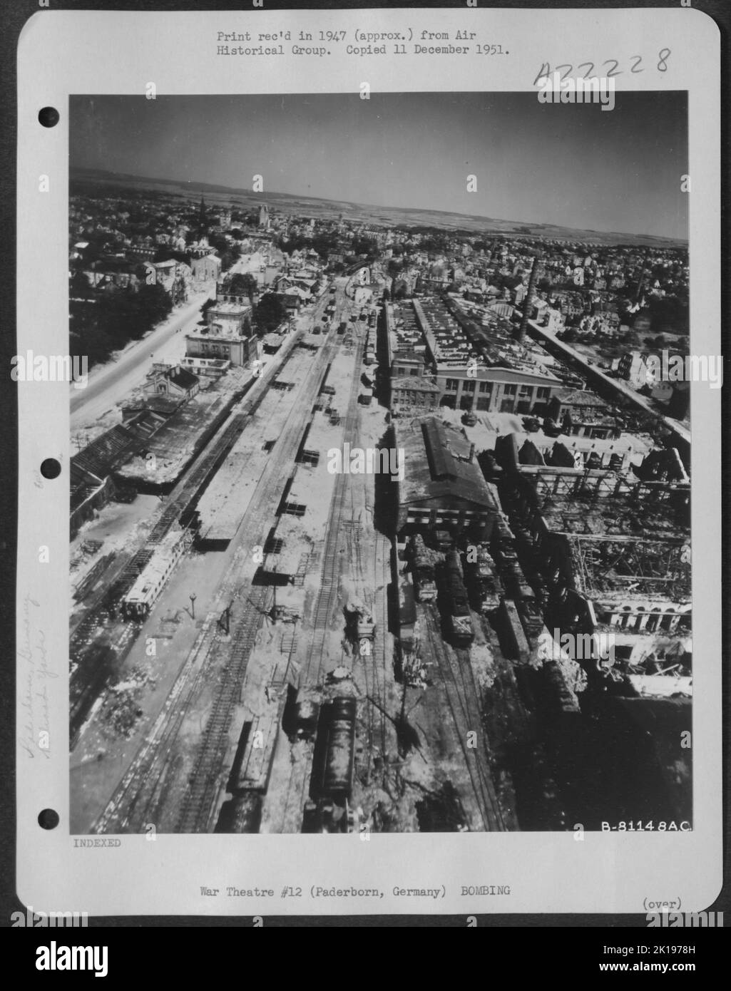 Aerial View Of Bomb Damaged Airfield At Paderborn, Germany. 12 May 1945 ...