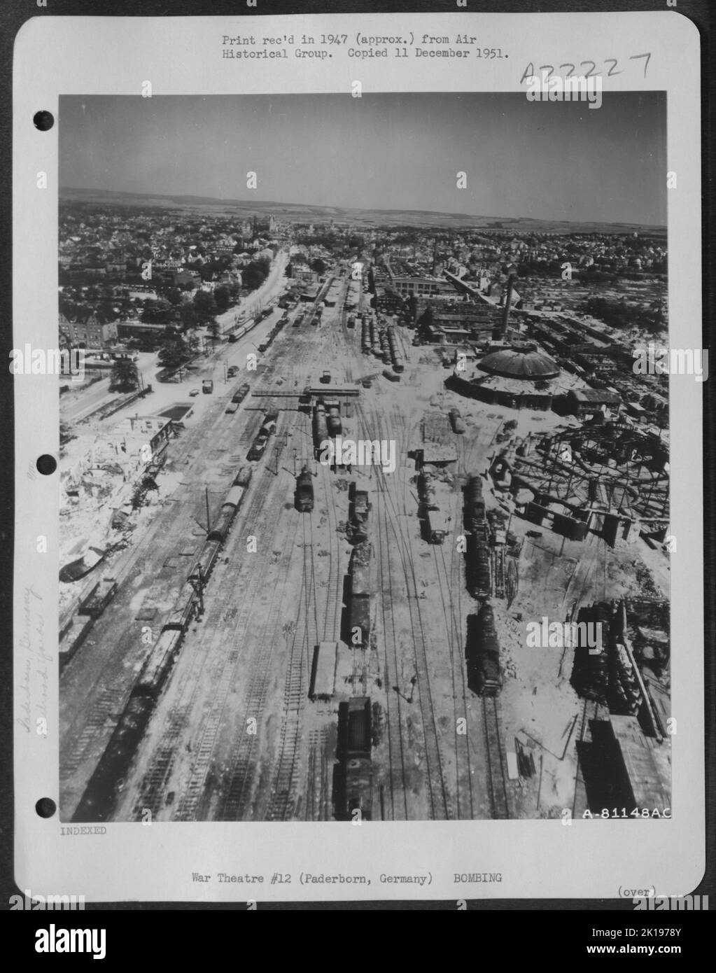 Aerial View Of Bomb Damaged Airfield At Paderborn, Germany. 12 May 1945 ...