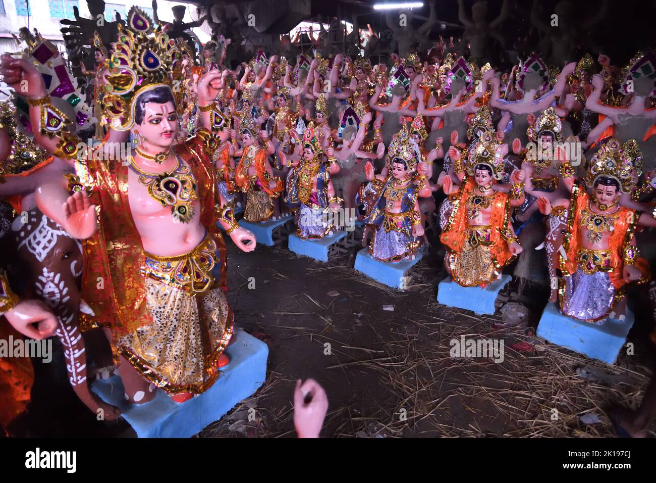Vishwakarma clay idols are ready for sale ahead of the annual one day ...
