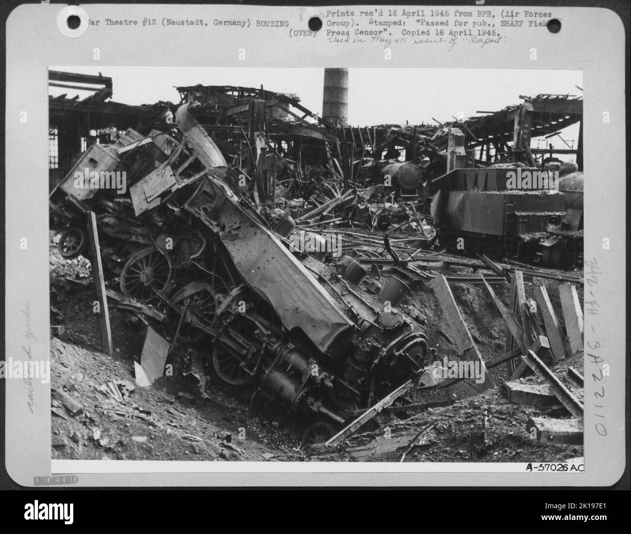 Bomb Made Scrap Heap Which Was Once The Roundhouse And Repair Shops Of ...