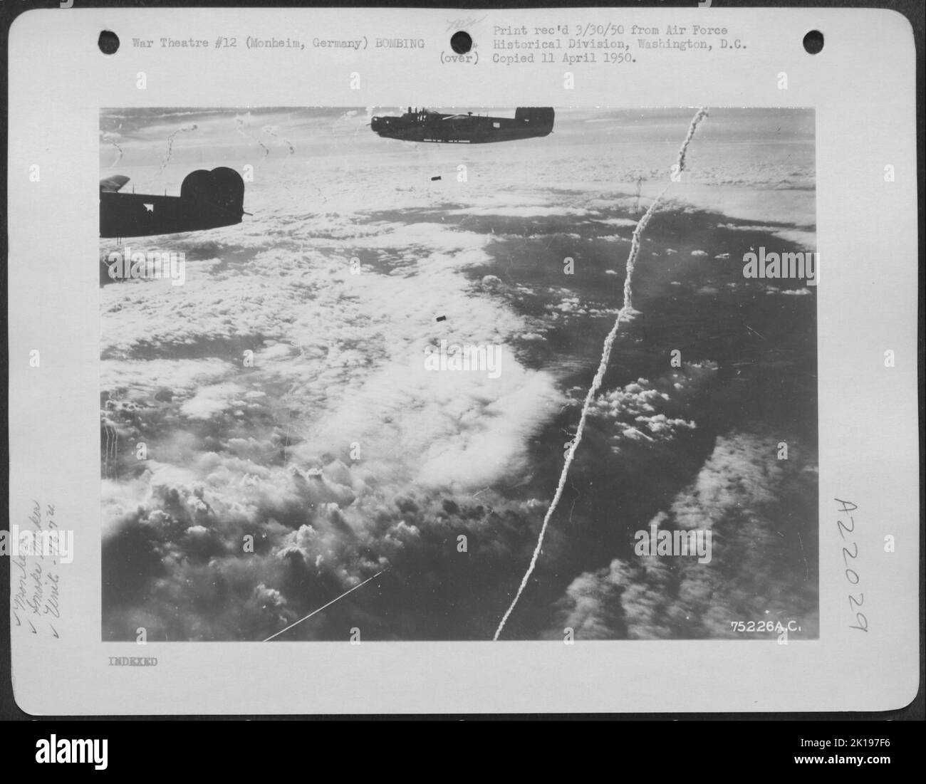 Bombs Released By Consolidated B-24 Liberators Of The 467Th Bomb Group ...