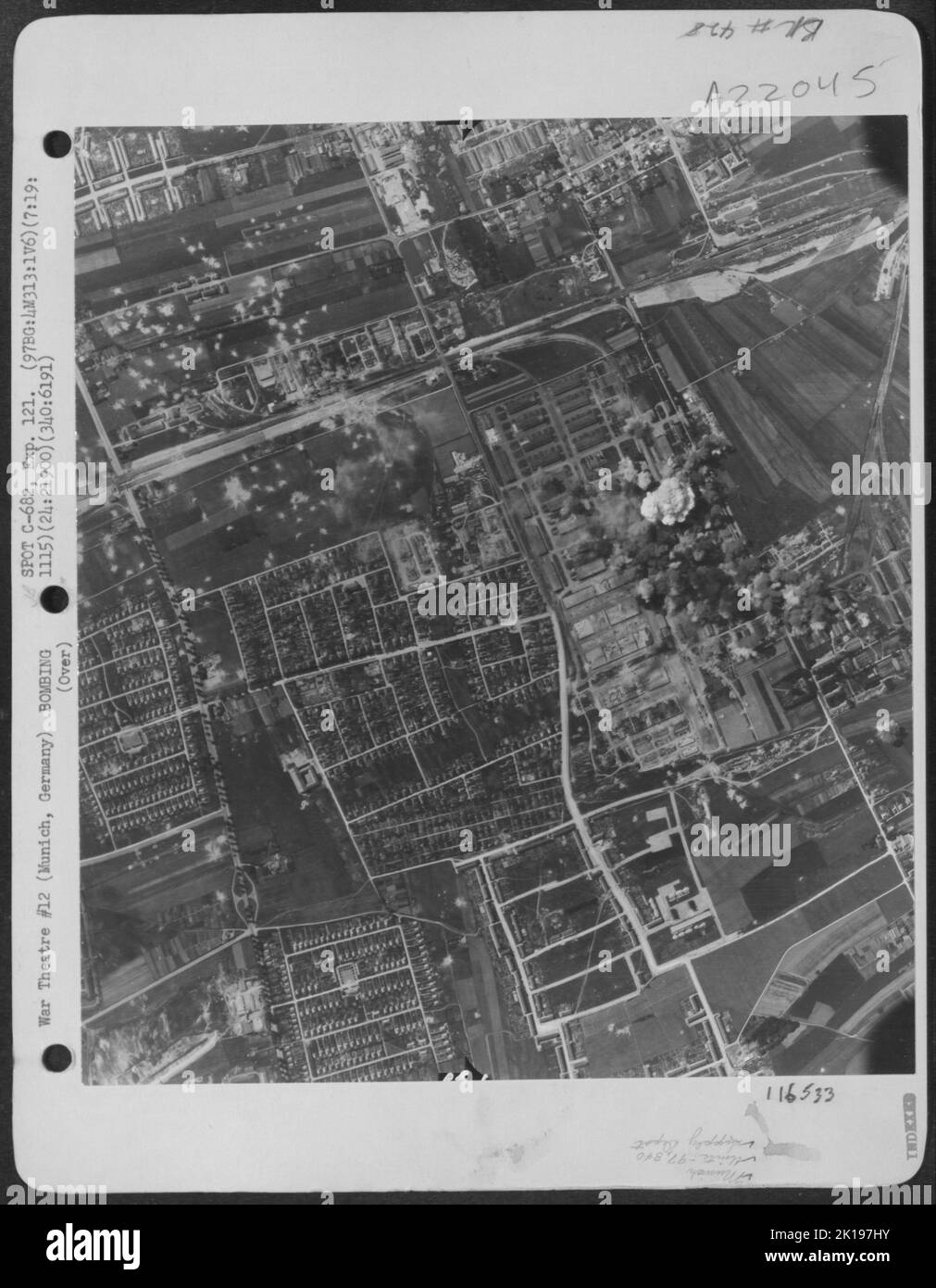 Bombs Destroy The Milbertshoven Ordnance Depot In Munich, Germany On 19 ...