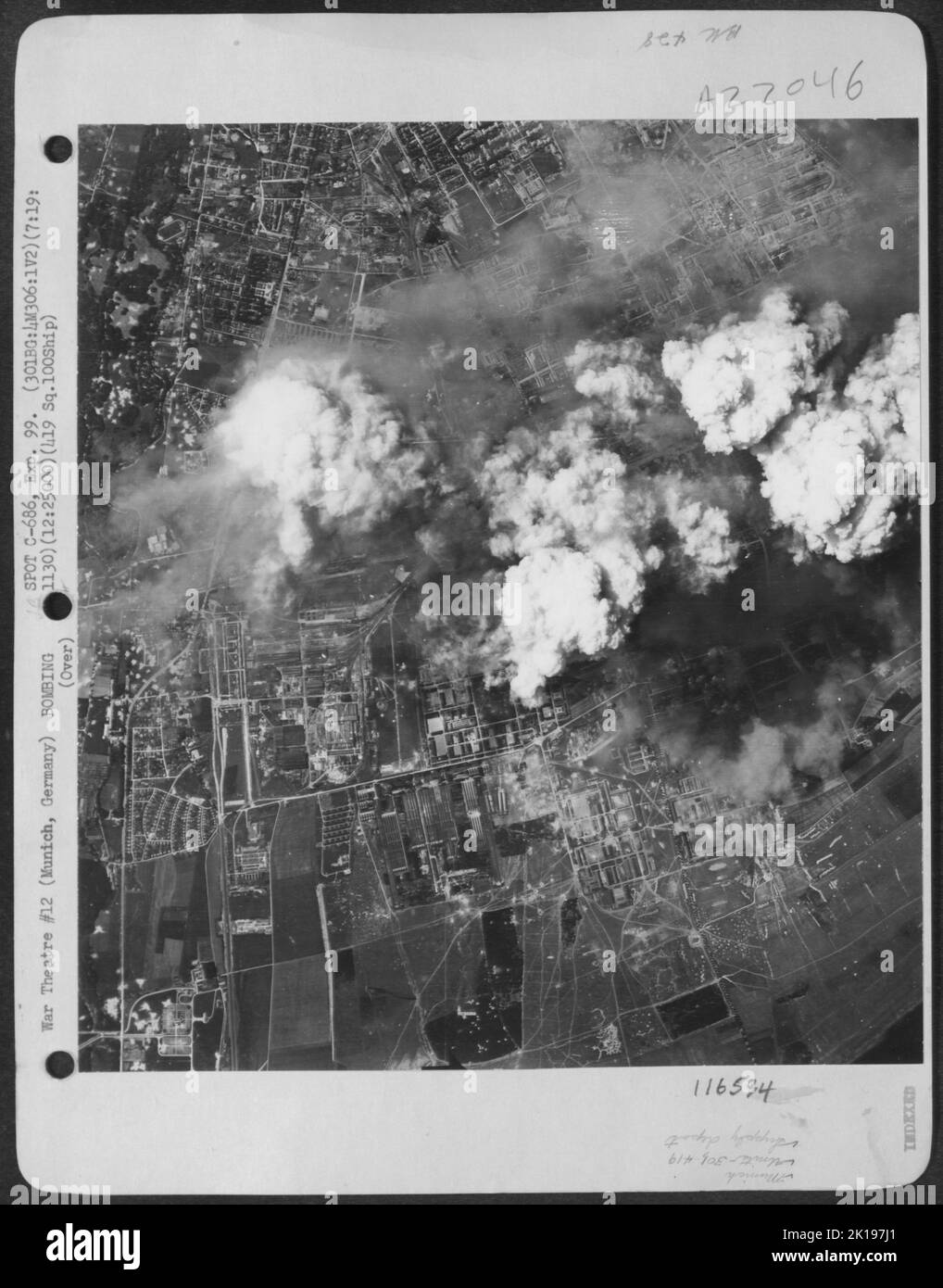 Smoke Billows Up From The Ordnance Depot In Munich, Germany As Bombs ...