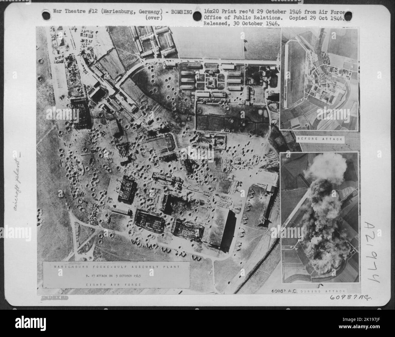 Focke-Wulf Assembly Plant At Marienburg, Germany, Before - During - And ...