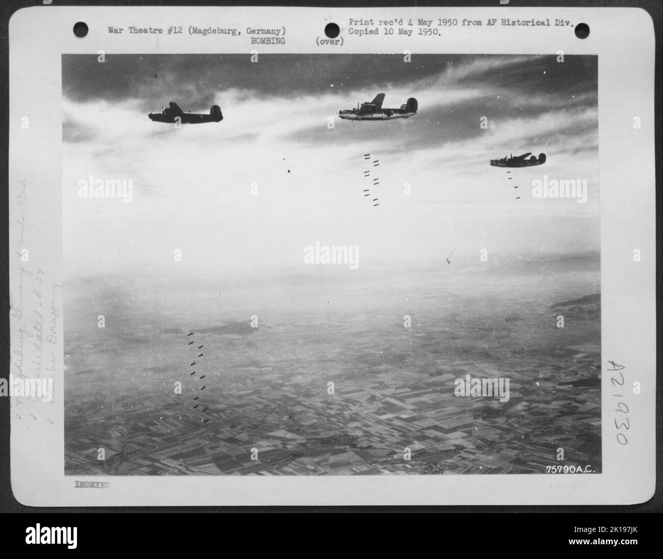 Formation of Consolidated B-24 Liberators from the 93rd Bomb Group ...