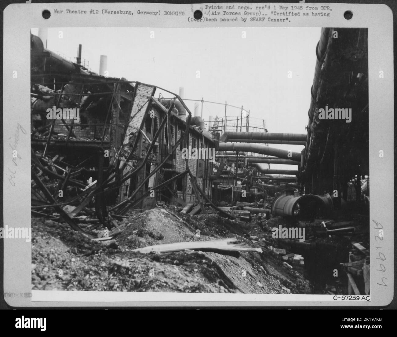 This Was A Street Of Leuna Oil Plant At Merseburg, Germany, Before ...