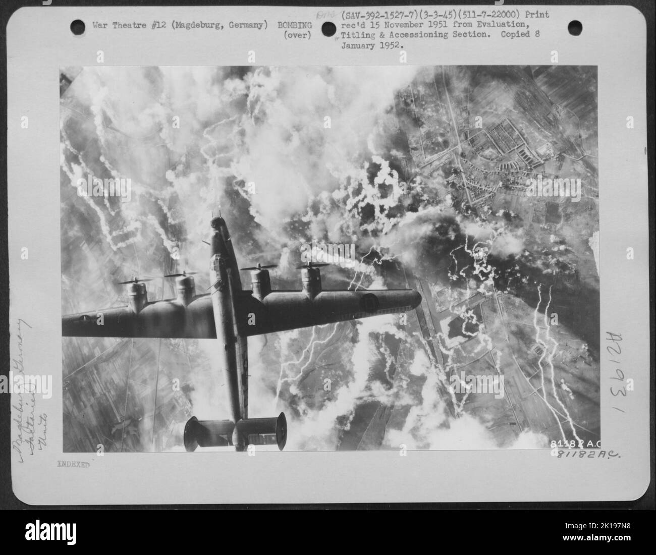 A Heavy Concentration Of Bombs, Dropped By Consolidated B-24 Liberators ...