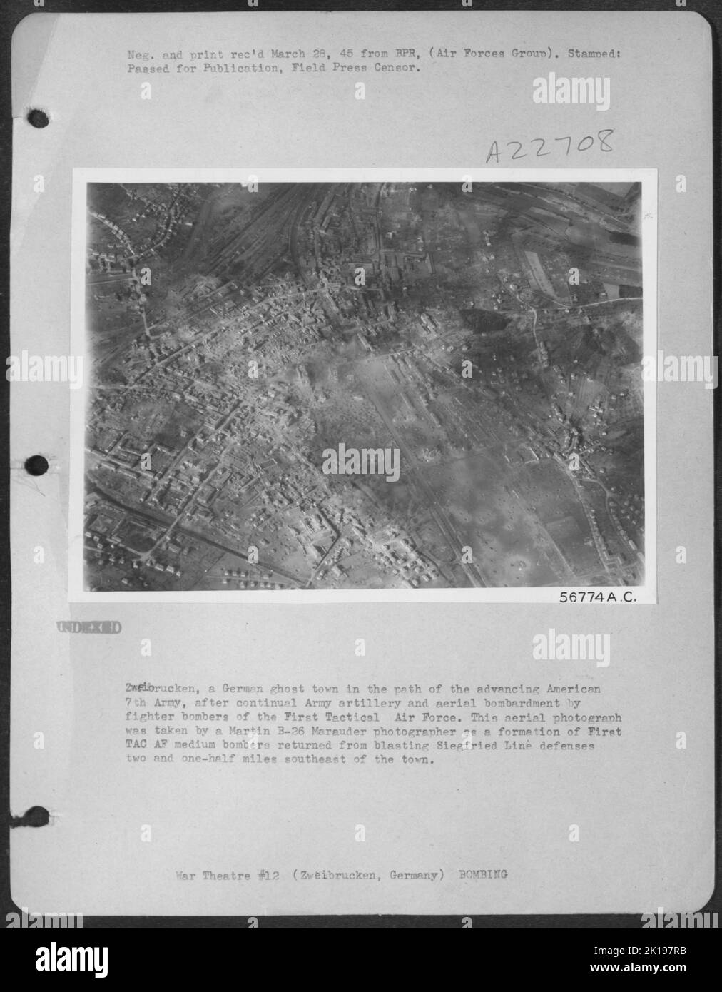 Zweibrucken, a German ghost town in the path of the advancing American ...