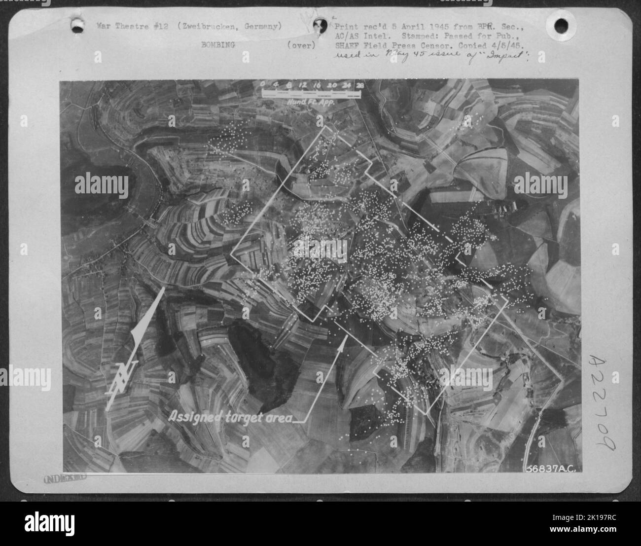 The 7,000 by 3,800 ft. Siegfried Line defense area before Zweibrucken ...