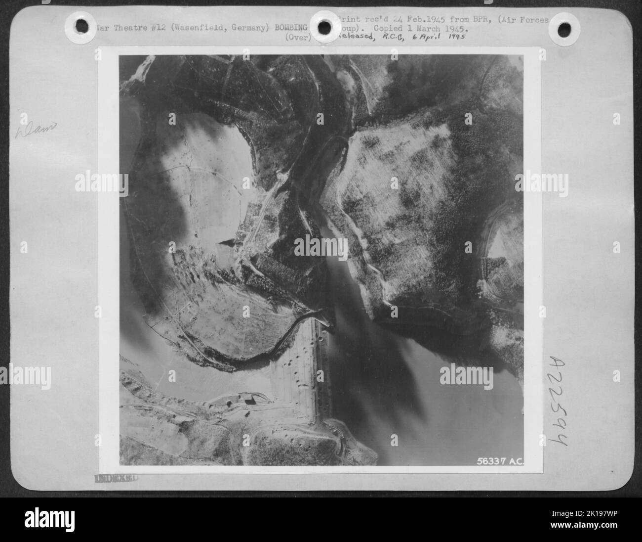 The Schwammenauel on the Roer river at Wasenfield, Germany shown a few ...
