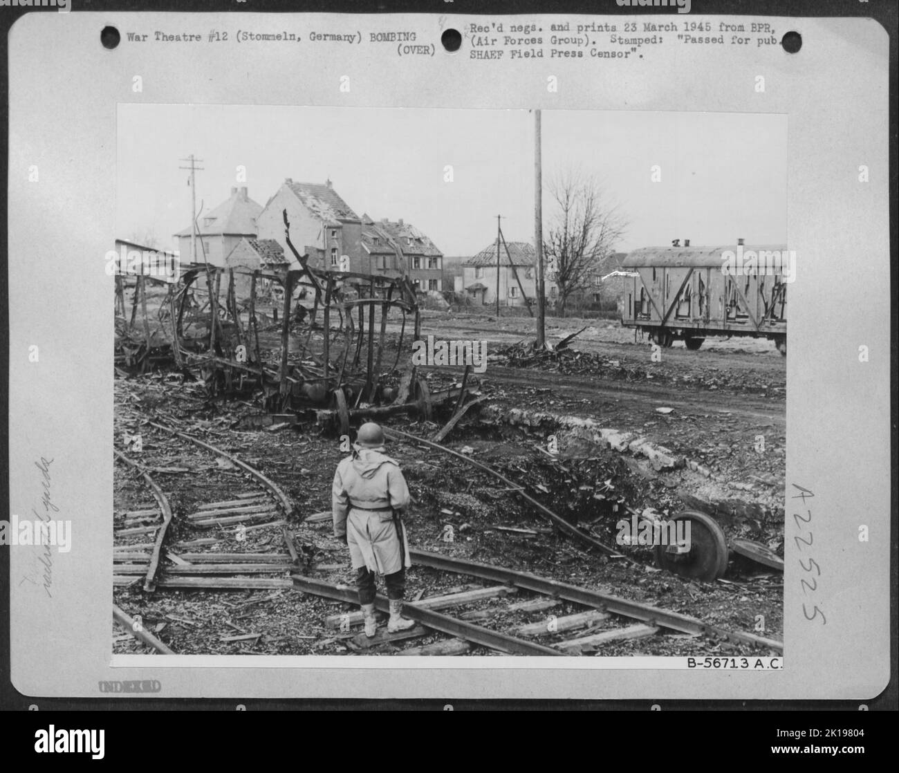 9th A.F. fighter-bombers wrought this destruction in the railroad yard ...