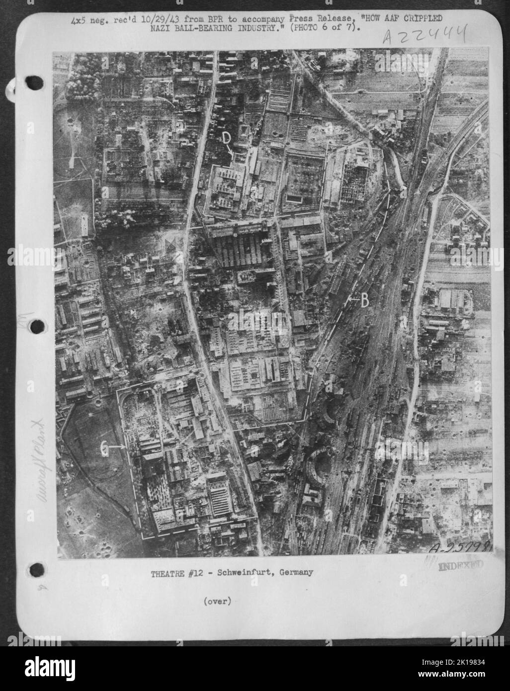 The Nazi's ball-bearing industry at Schweinfurt lies in ruins. Key to ...