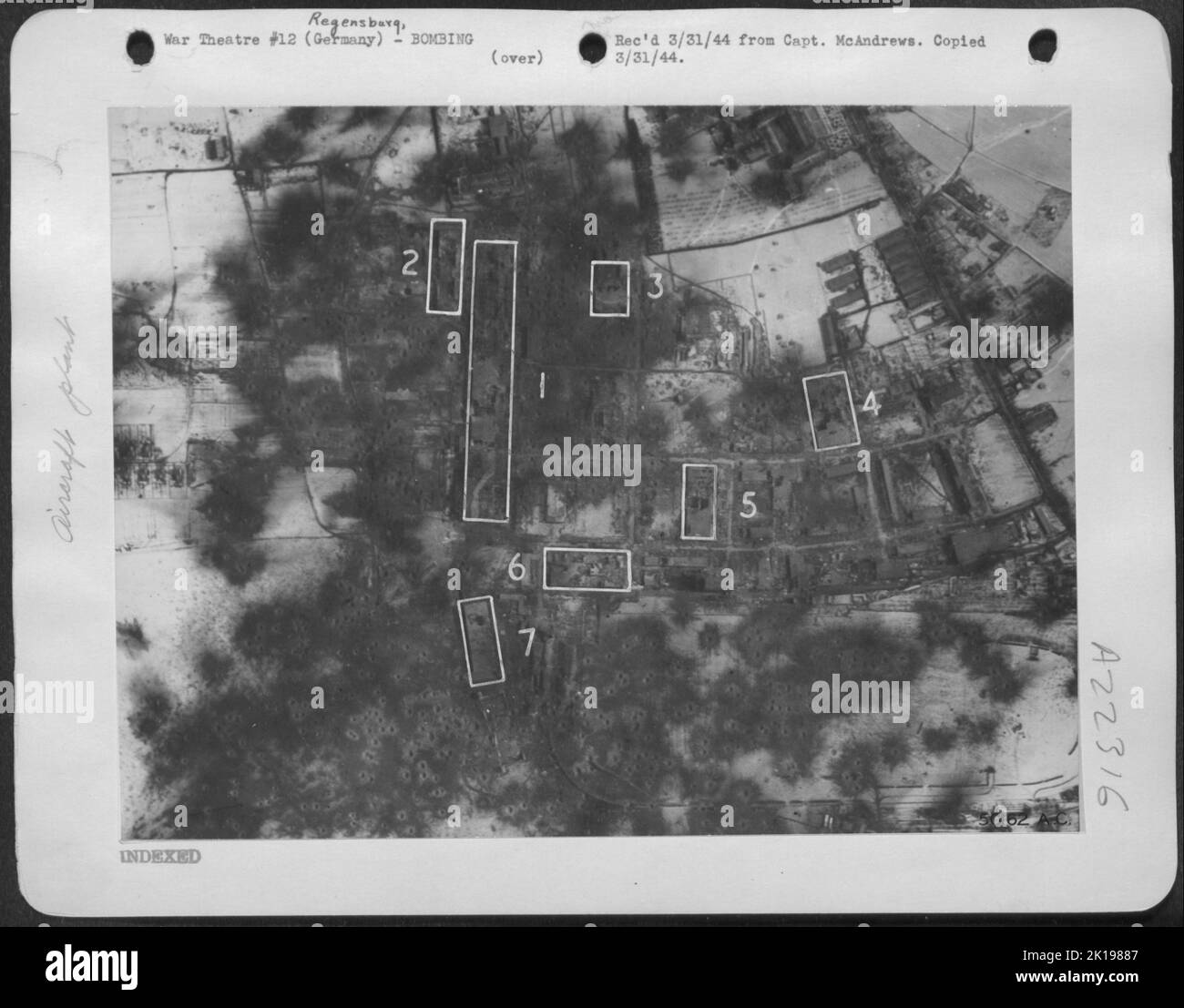 MESSERSCHMITT FACTORY SMASHED-Fortresses of Eighth Air Force again ...