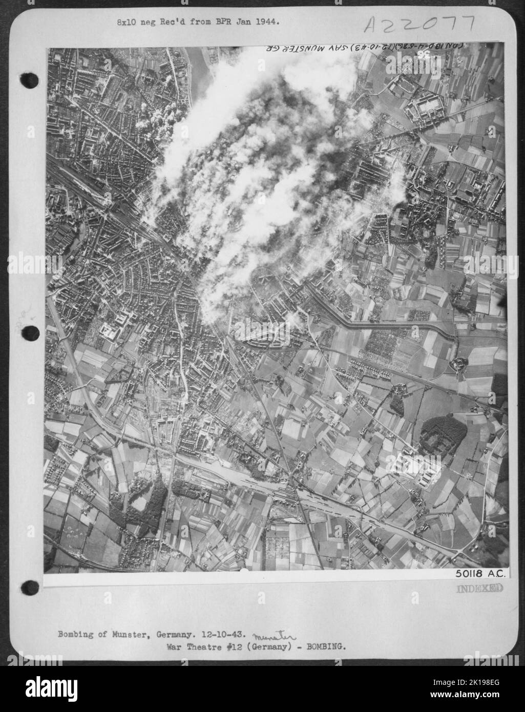 Bombing of Munster, Germany. 12-10-43 Stock Photo - Alamy