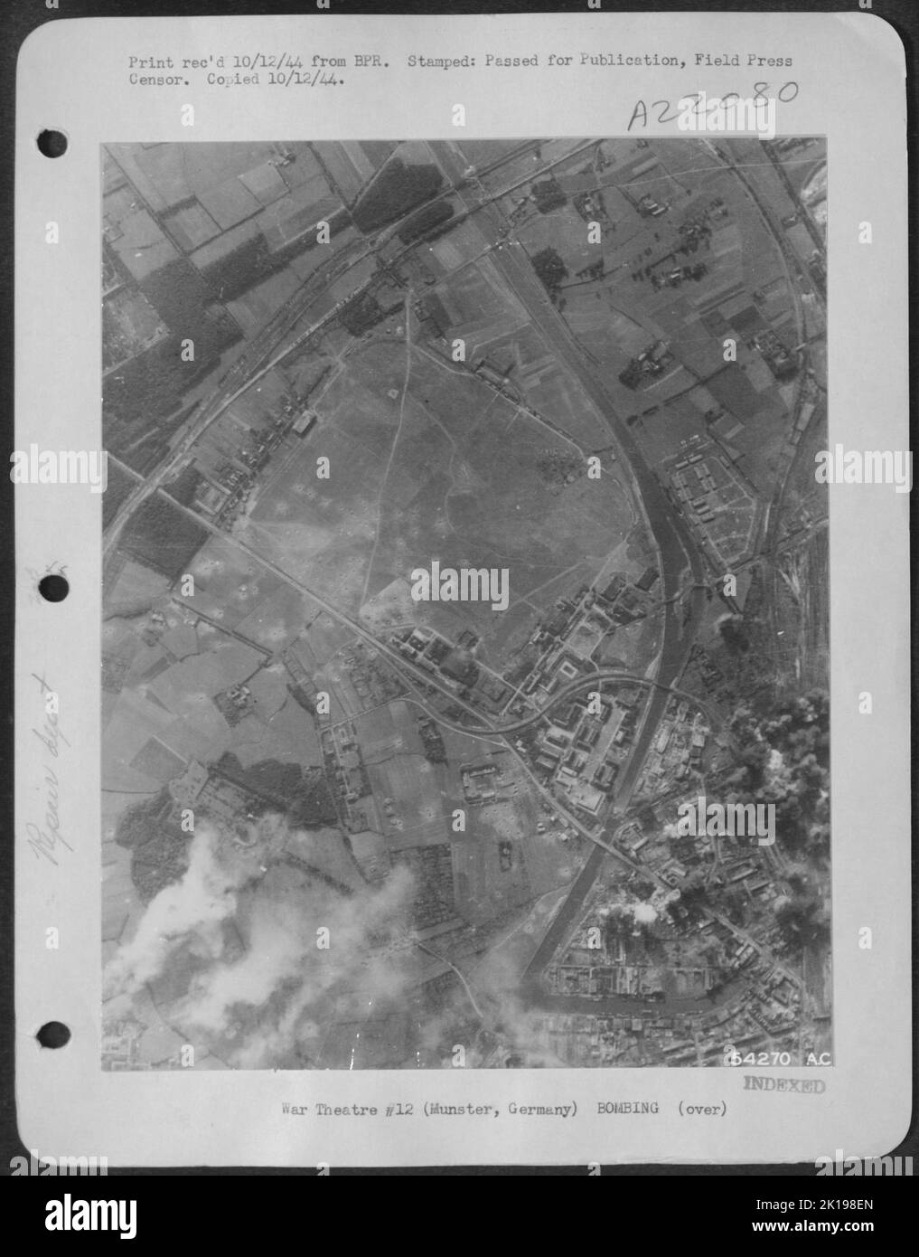 Messerschmitt aircraft are repaired here at the Munster airfield in ...